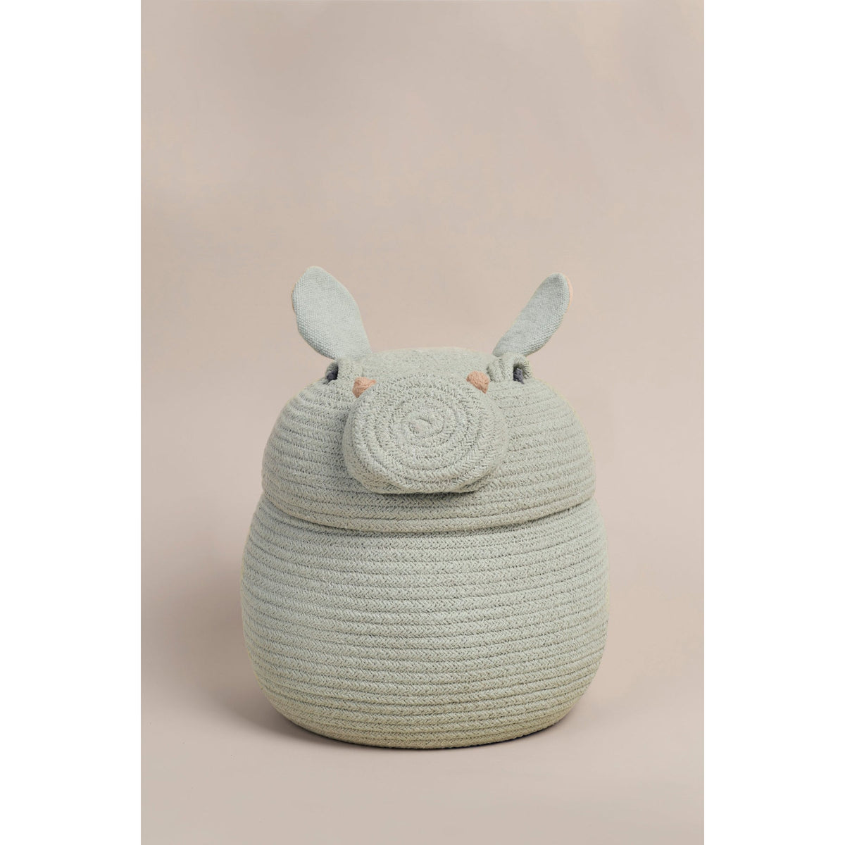 Rugs by Roo | Henry the Hippo Basket: Kids Fabric Storage