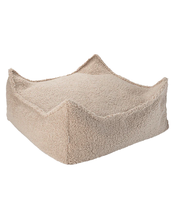 Wigiwama Beige Square Ottoman | Rugs by Roo