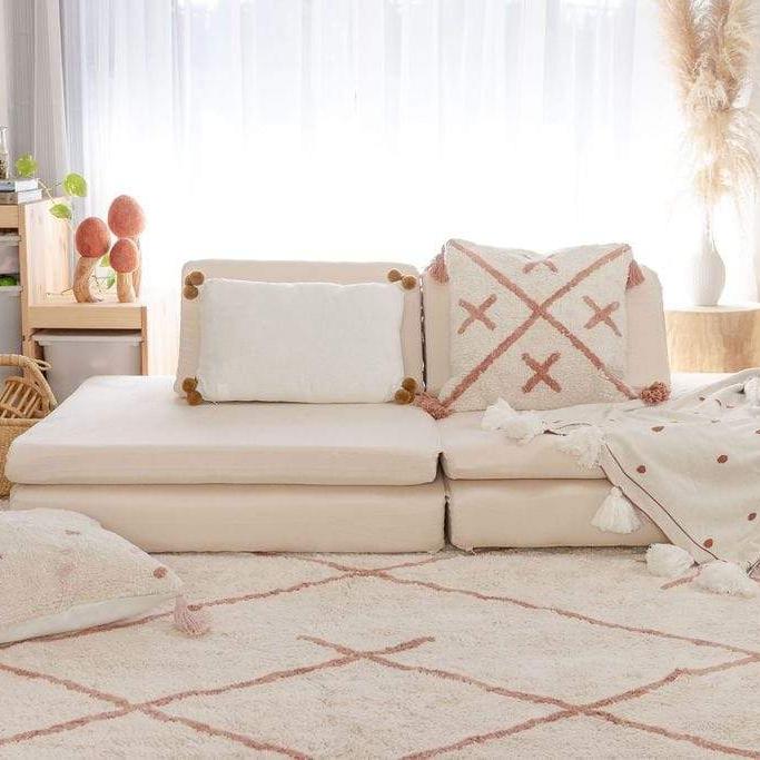 Rugs by Roo | 100% Cotton Berber Tan Machine Washable Area Rug