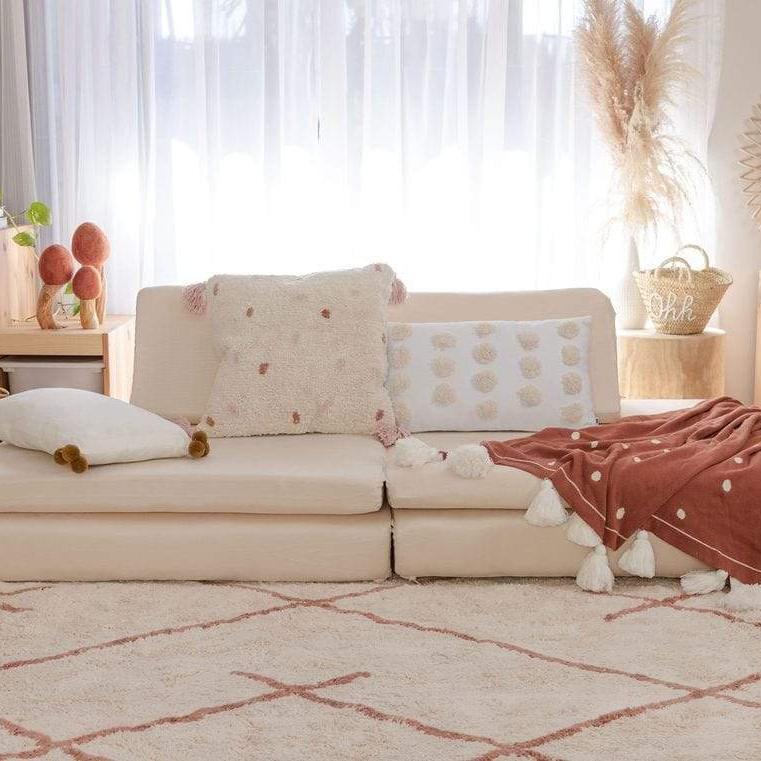 Rugs by Roo | 100% Cotton Berber Tan Machine Washable Area Rug